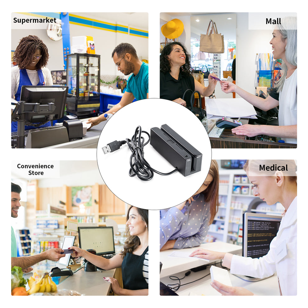 3 Tracks Card Reader Magnetic Stripe Reader MSR100 – Urscanner